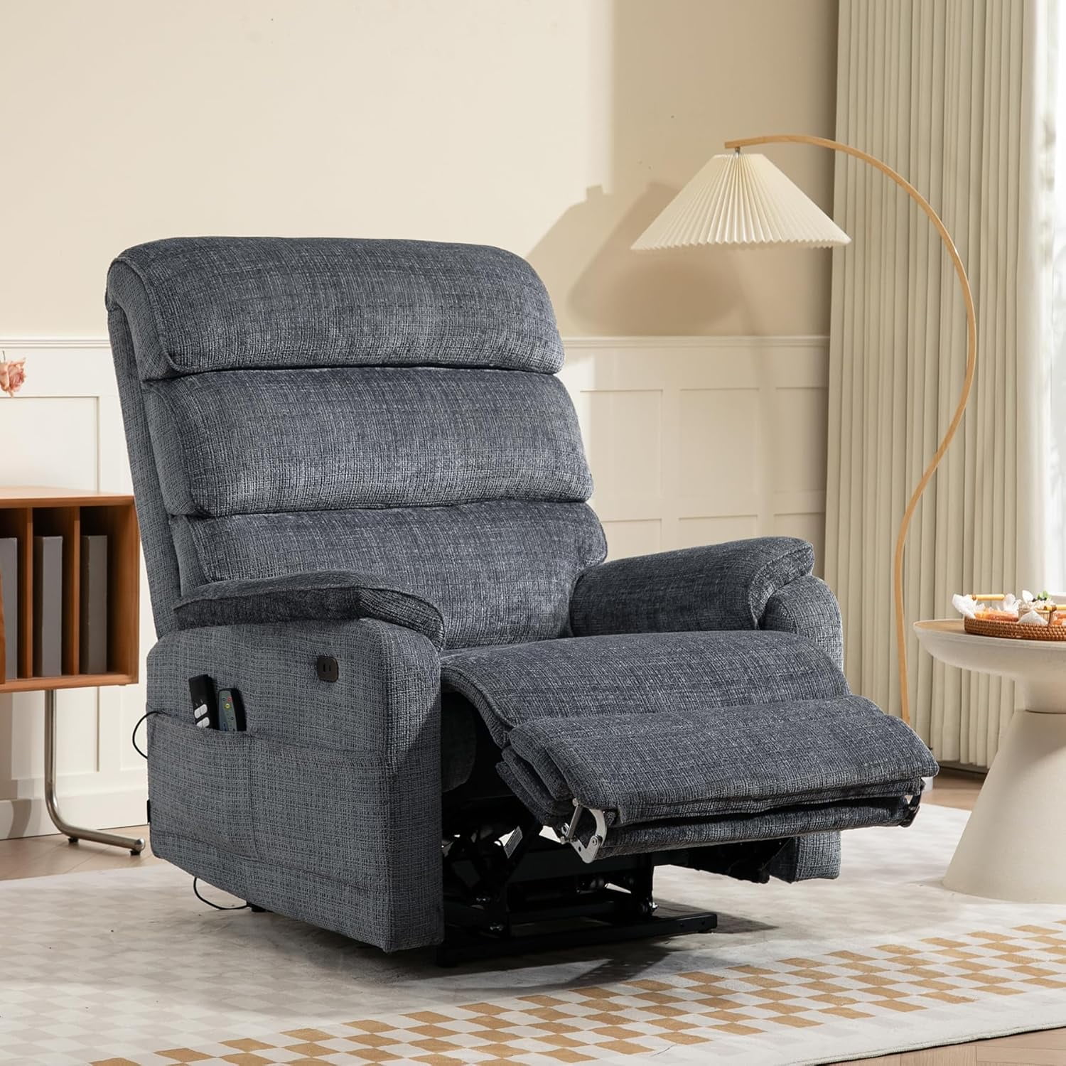 Oversized Power Lift Recliner Chair, Big Tall Man Lay Flat Ergonomic ...