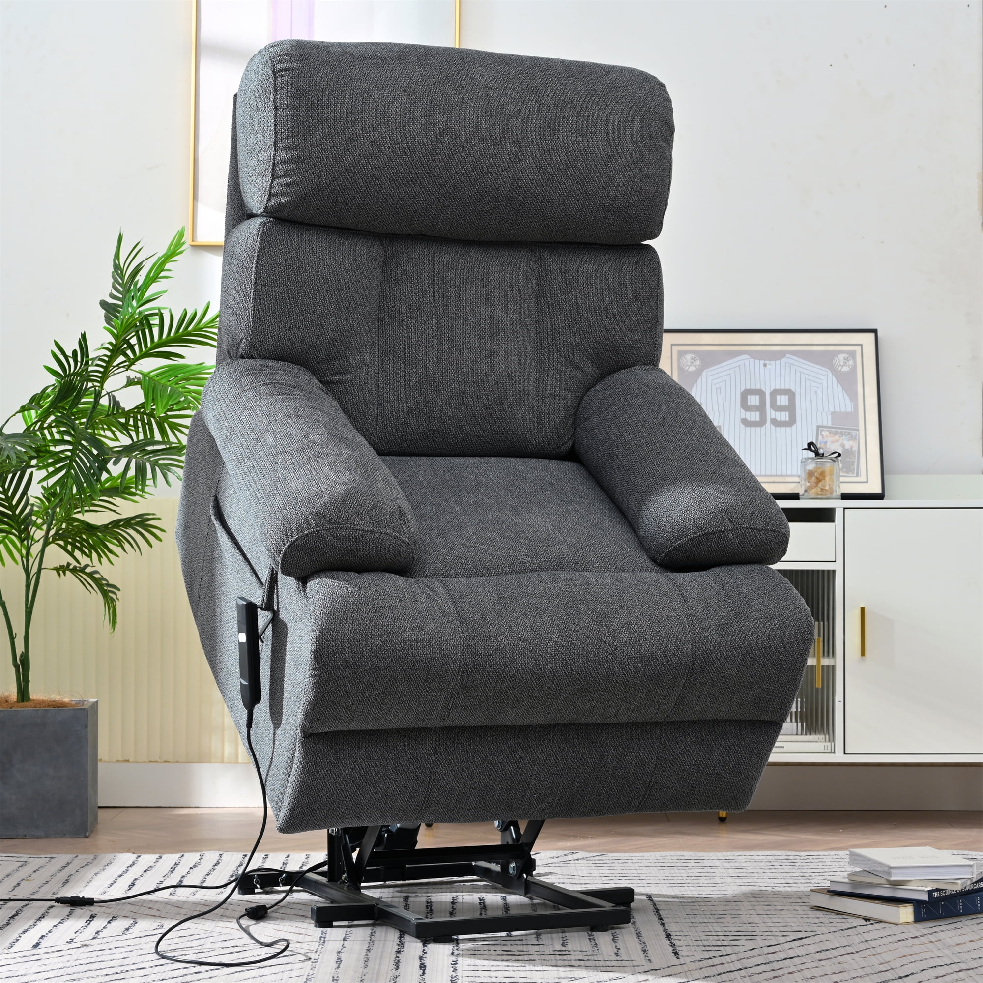 Oversized Power Lift Recliner Chair for Elderly, Electric Fabric ...