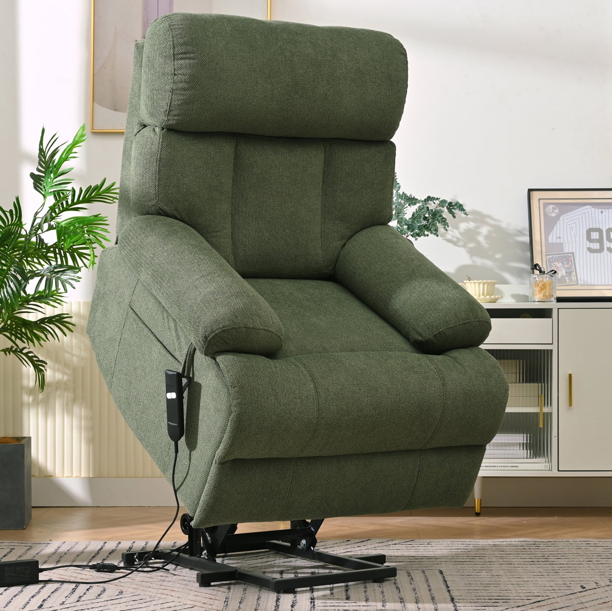 Oversized Power Lift Recliner Chair for Elderly, Electric Fabric ...