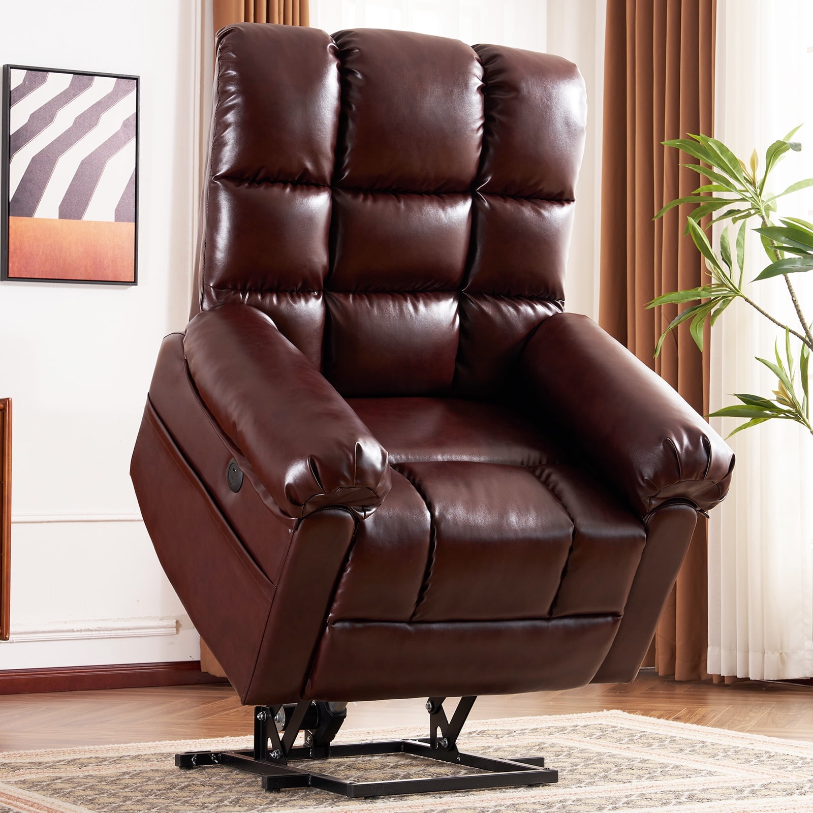 Oversized Power Lift Recliner with Massage and Heat for Elderly, 26 ...