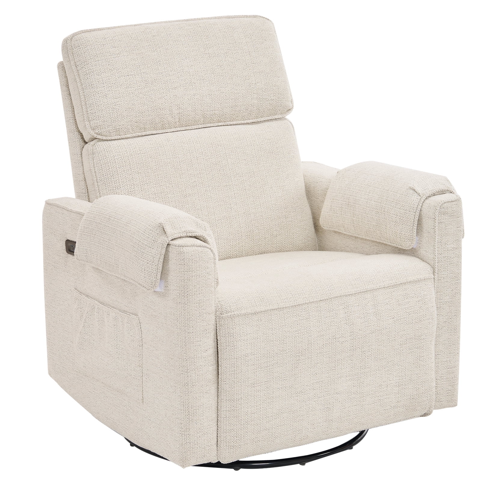 Rhevoy Oversized Power Recliner Chair, 26 Inch Extra Wide Swivel Rocker ...