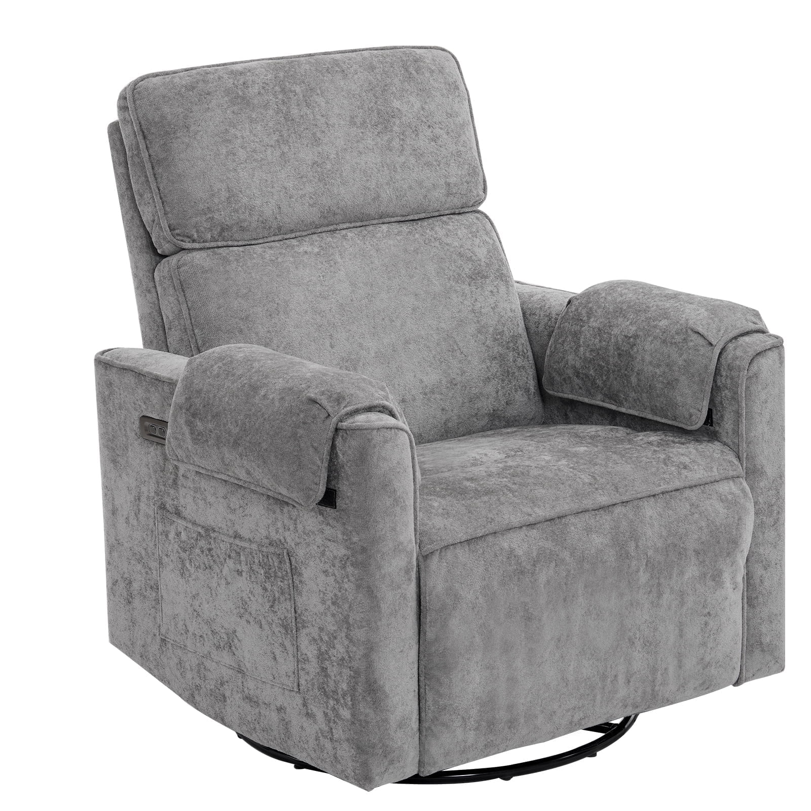 Rhevoy Oversized Power Recliner Chair, 26" Extra Wide, Swivel Rocker ...
