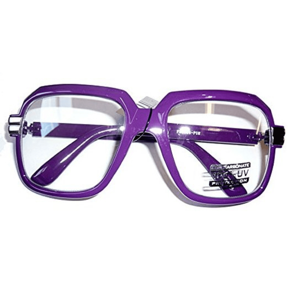 Oversized Purple Hip Hop Glasses Rapper Run DMC Gazelle Rap Sunglasses ...