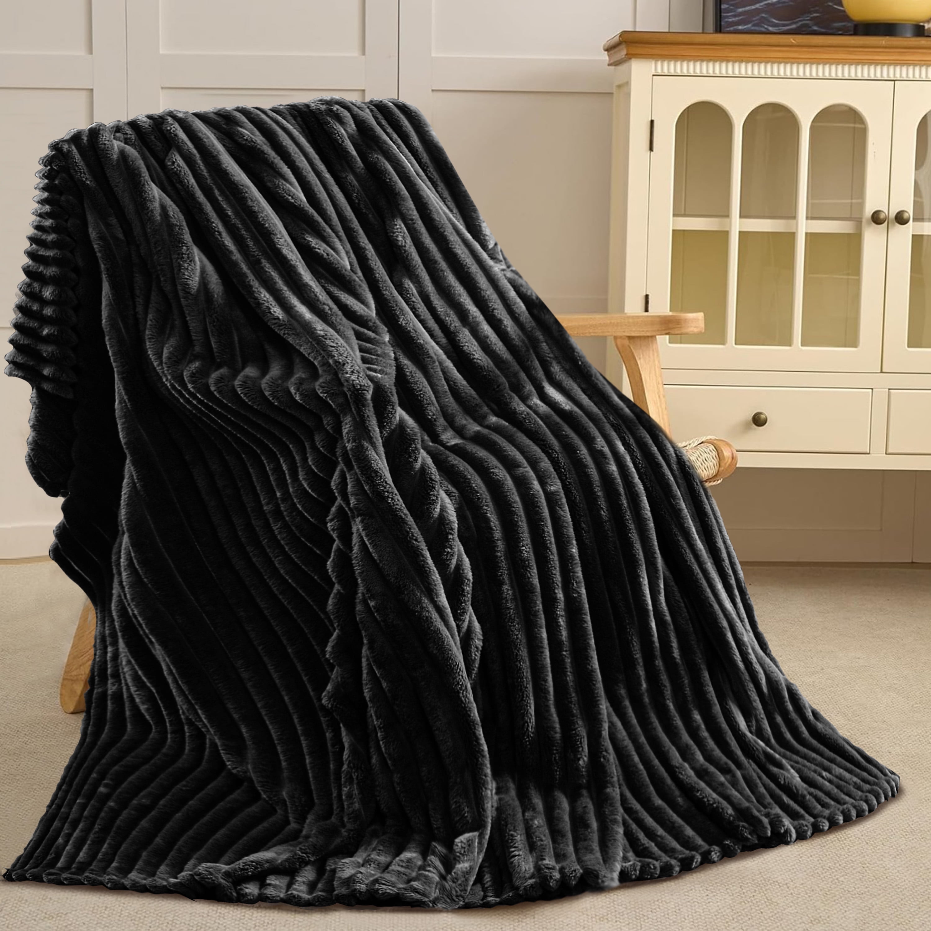 Oversized Queen Blanket for Bed (90”x100”), 400GSM Super Soft & Warm ...