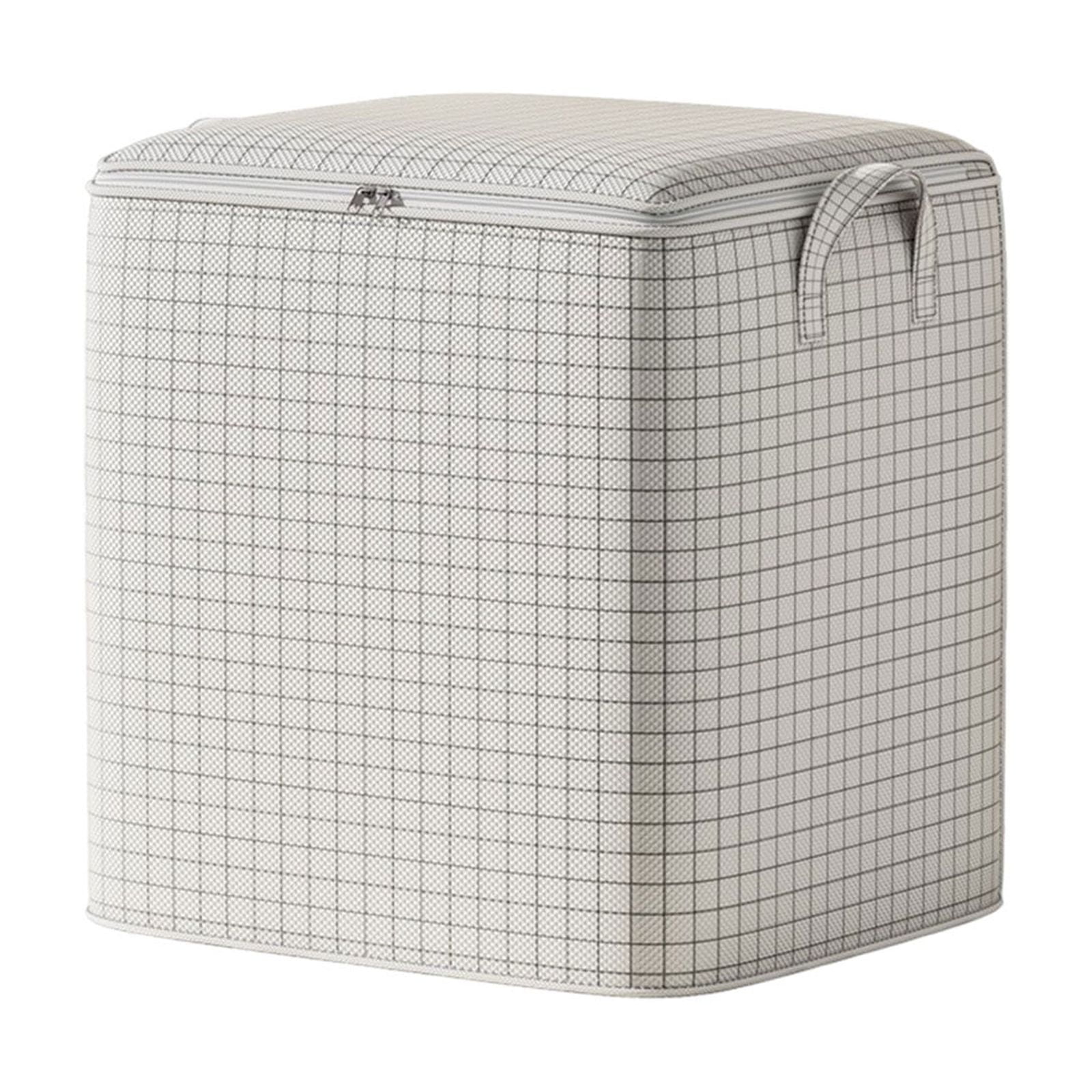 Oversized Quilt Storage Bag M, White Heavy-Duty Double-Zipper Handle ...