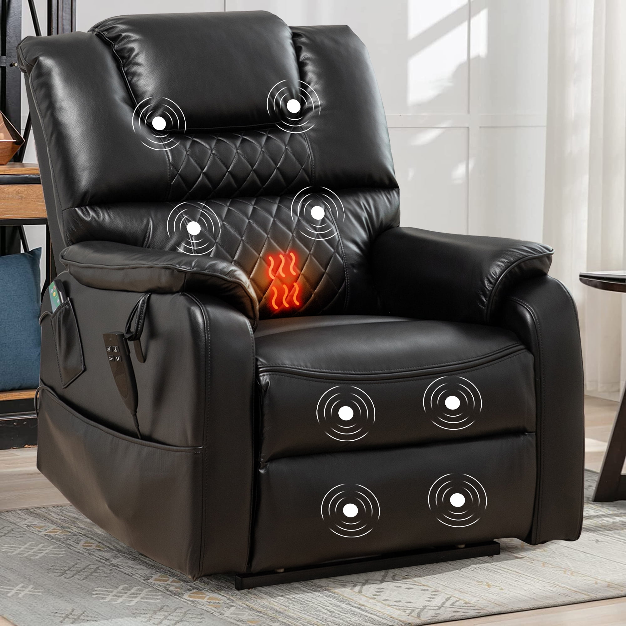 Oversized Recliner Chair for Adults, Double Power Recliner Chair with ...