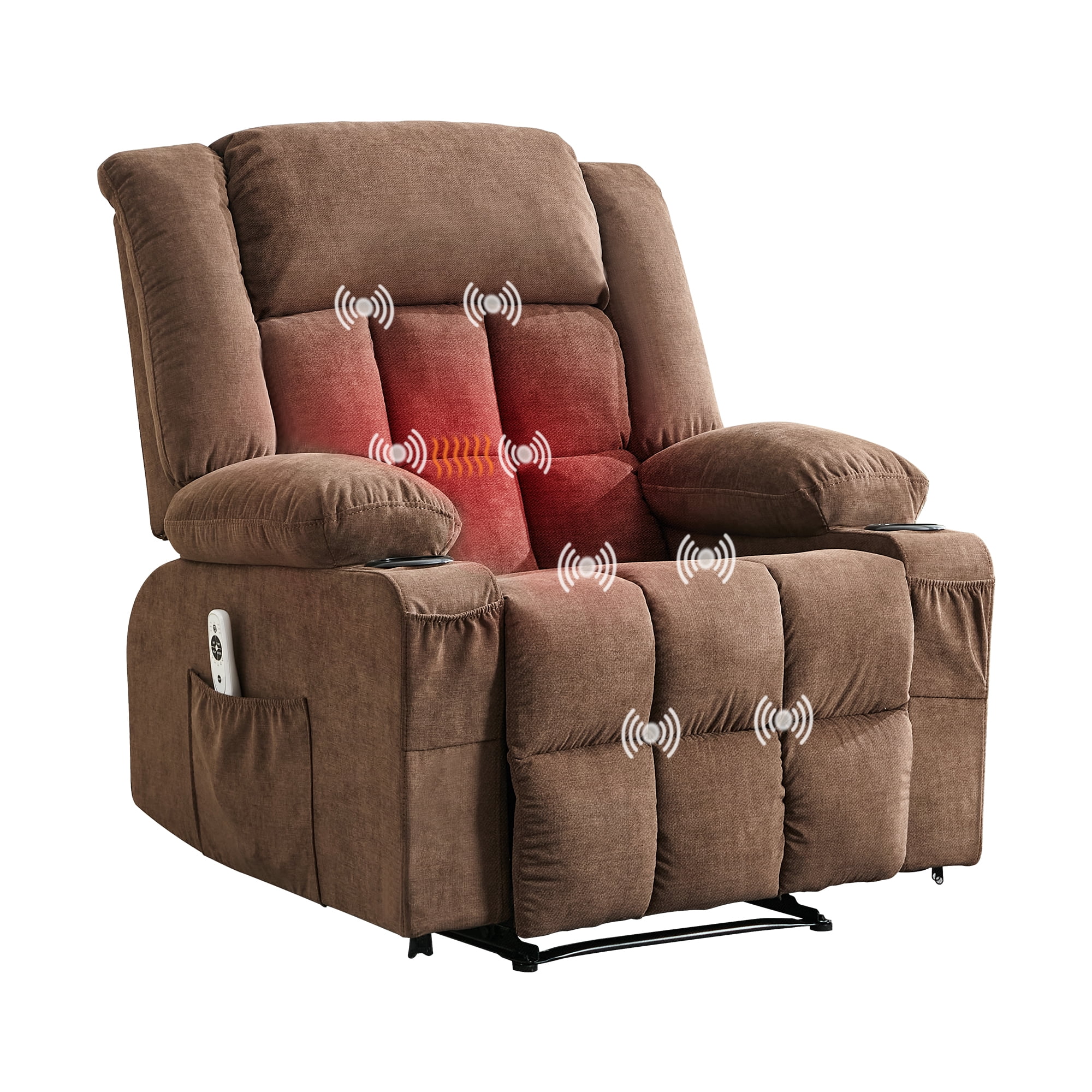 Oversized Recliner Chair for Living Room - Wide Comfy Glider with ...