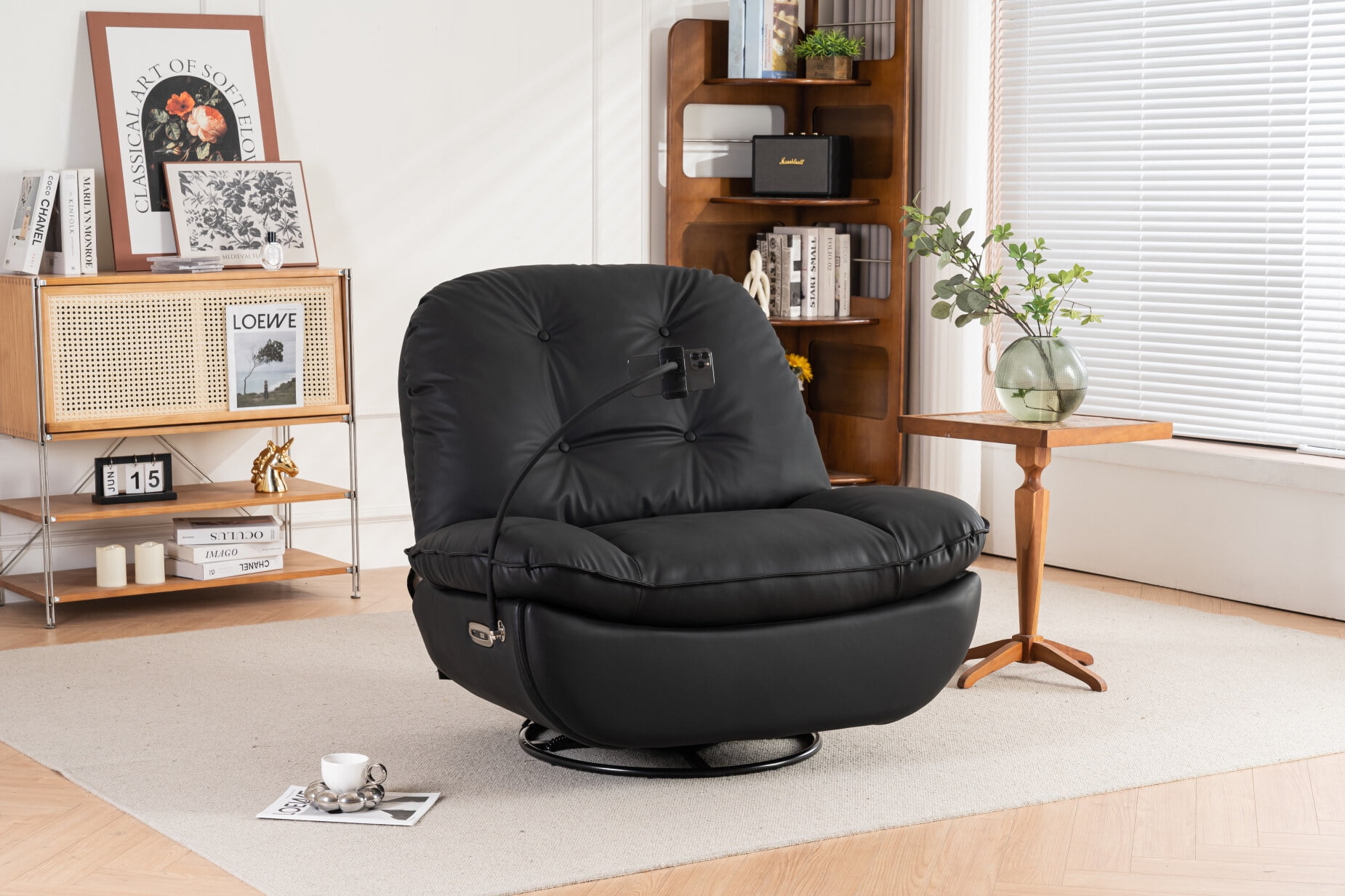 Oversized Recliner Chair, Swivel Sofa Chair with Bluetooth Music Player ...