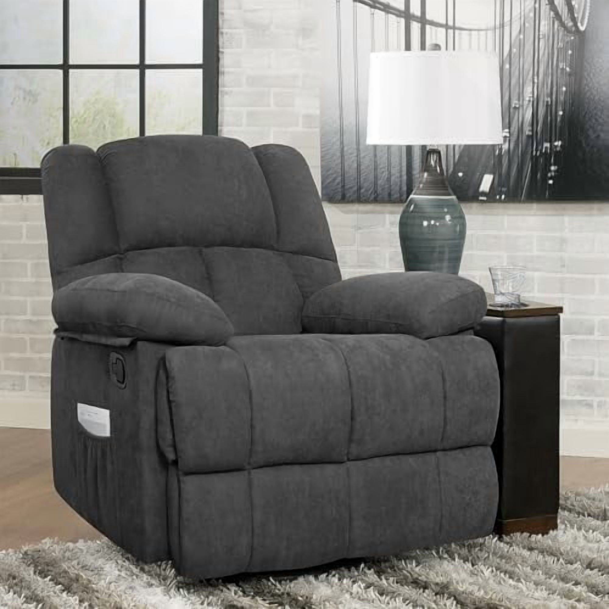 Oversized Recliner Chair,Wide Manual Recliner,Lounge Chair for Living ...