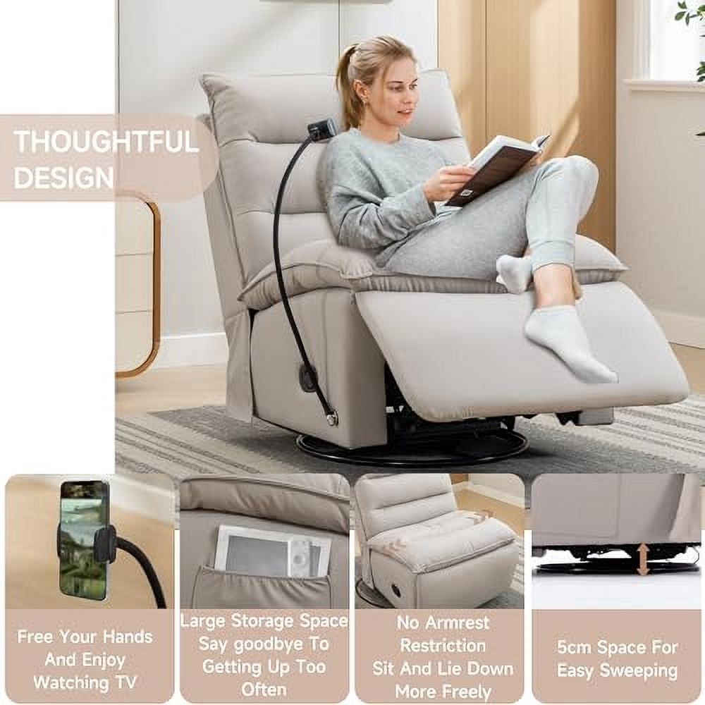 Oversized Rocker Recliner Chair for Adults, Nursery Glider Rocking ...