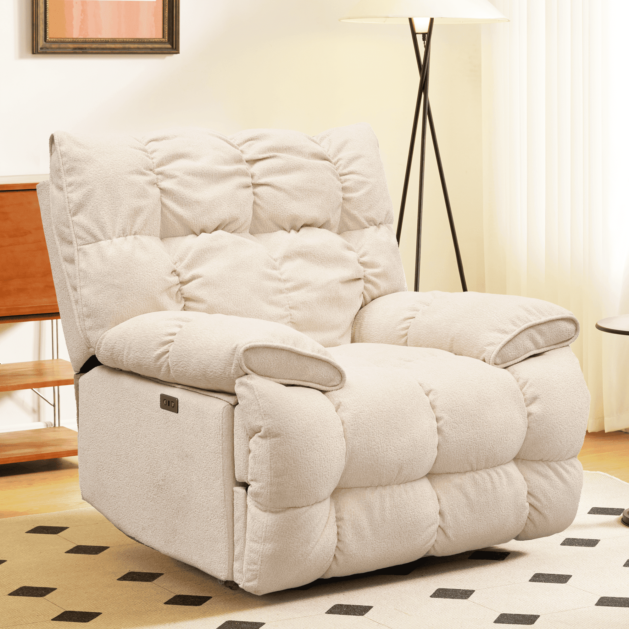 Oversized Rocker Recliner Chair, Electric Swivel Rocker Recliner for ...
