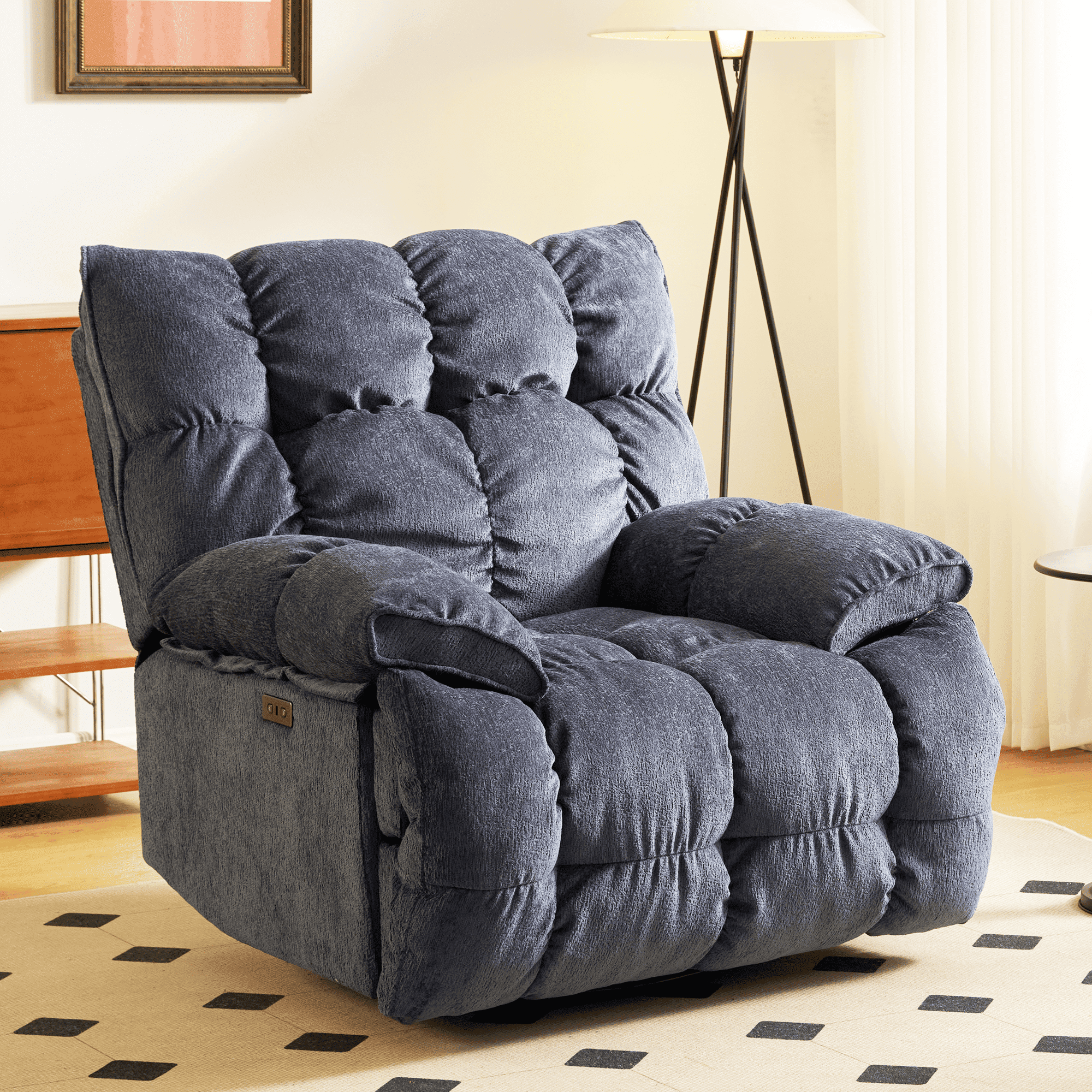 Oversized Rocker Recliner Chair, Electric Swivel Rocker Recliner for ...