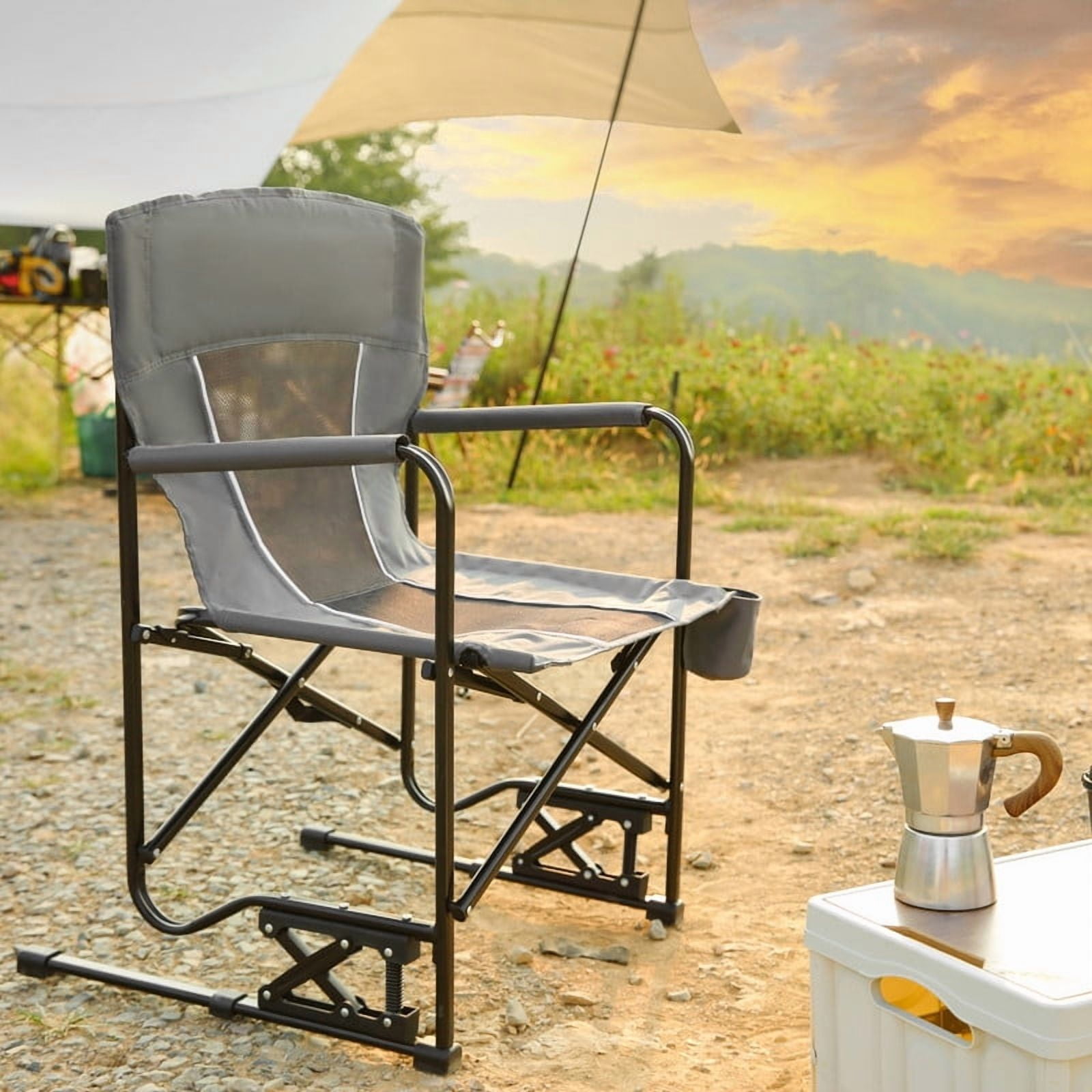 Oversized Rocking Camp Chair, Freestyle Rocker Camping Chair - Portable ...