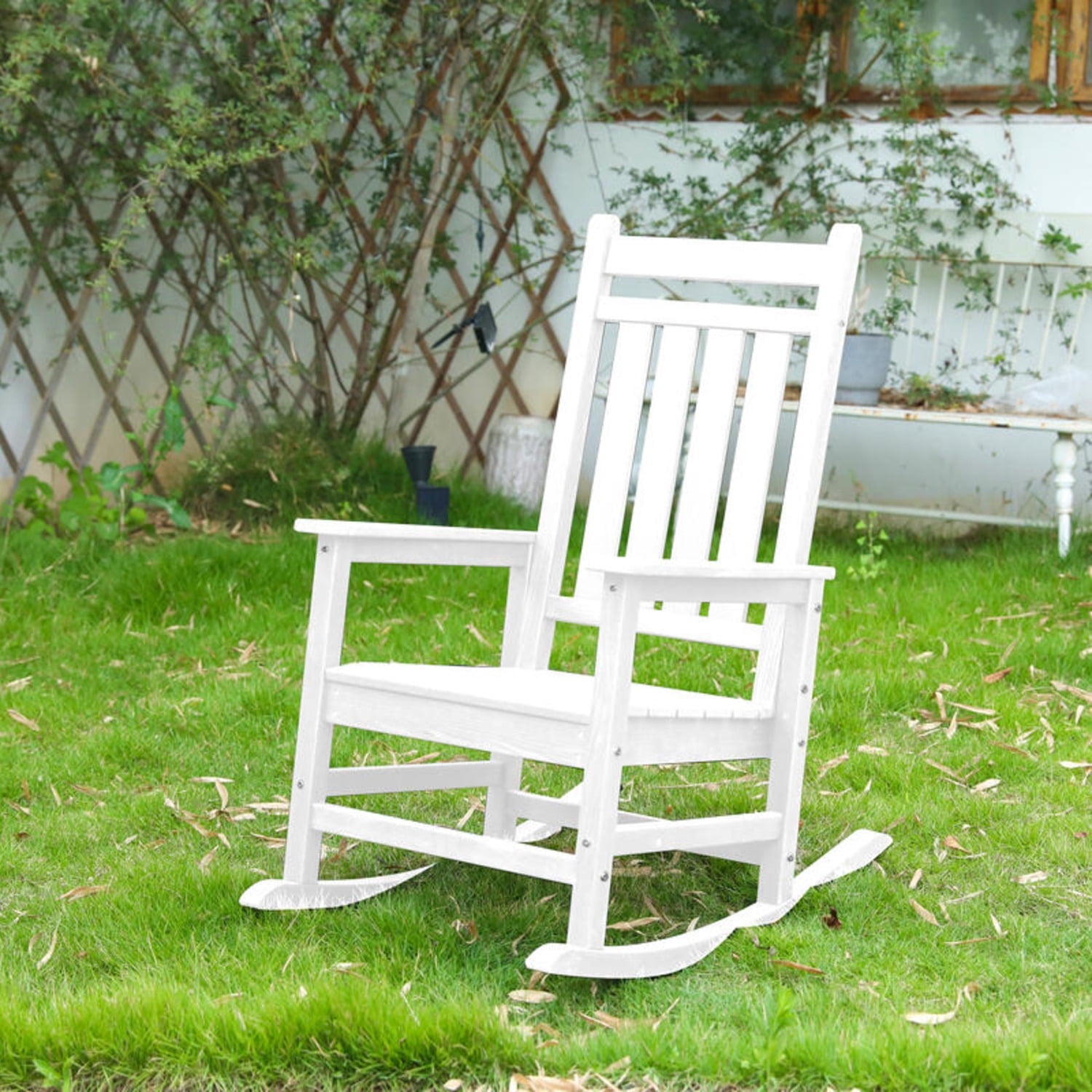BOFANG Rocking Chair All Weather Resistant Porch Rocker for Lawn Garden ...