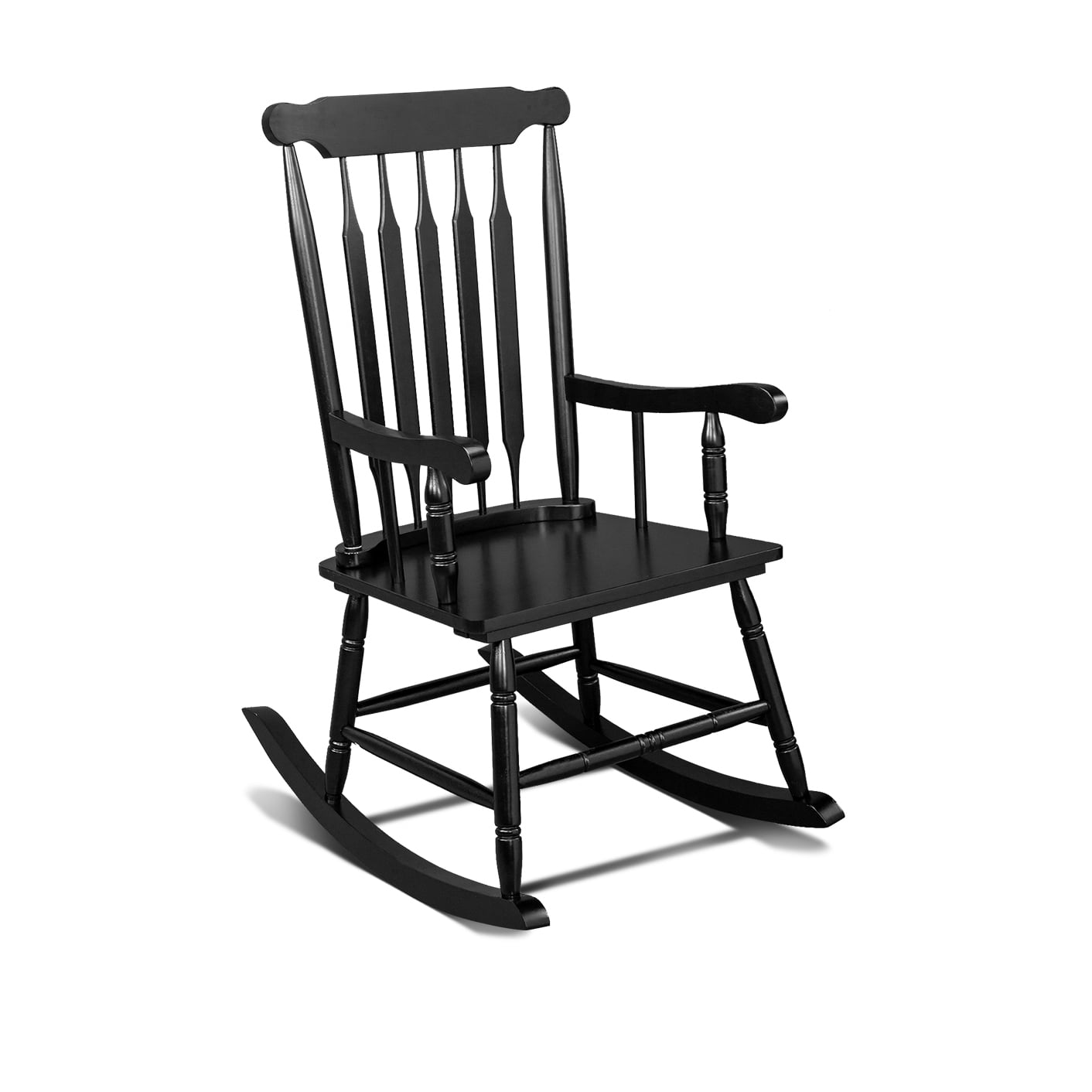 Oversized Rocking Chair, High Back Porch Rocker Chair, Wooden Outdoor ...