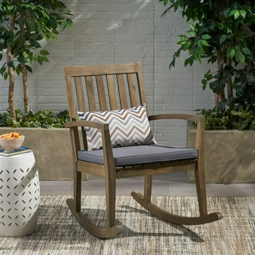 Oversized Rocking Chair with Wood-Texture, Outdoor Rocking Chair for ...