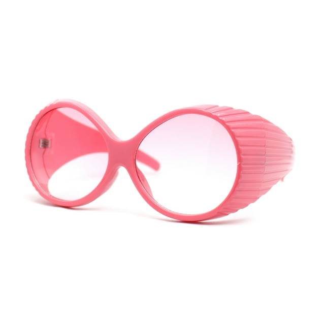 Oversized Round Goggle Style Thick Temple Plastic Dimensional Plastic ...