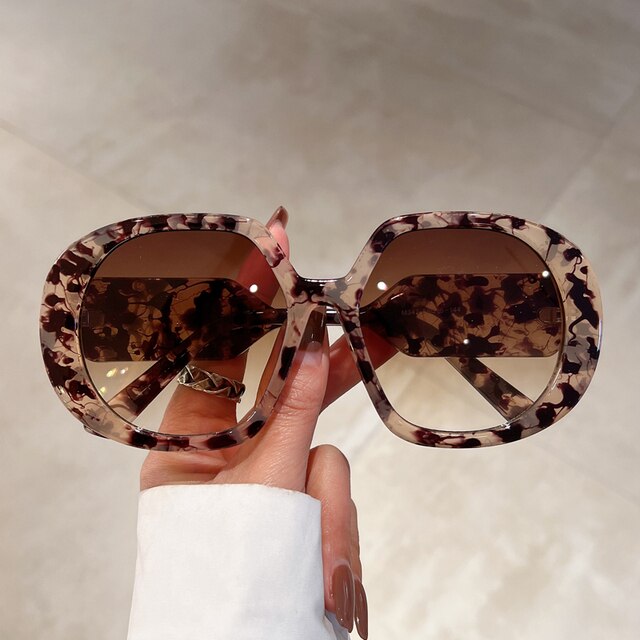 Oversized Round Sunglasses Men Women Trendy New in Gradient Candy Color Shades Goggle Fashion ...