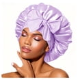 Oversized Satin Bonnet with Big Bow, Wide Elastic Edge Silky Night ...