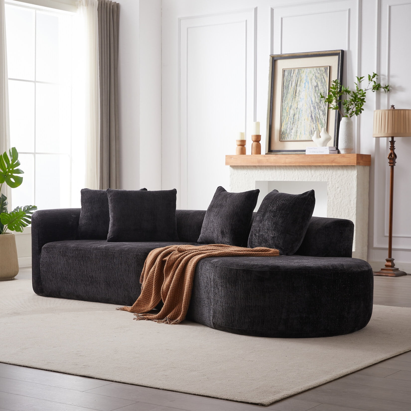 Oversized Sectional Sofa for Living Room, 114’’ Modern Luxury Plush ...