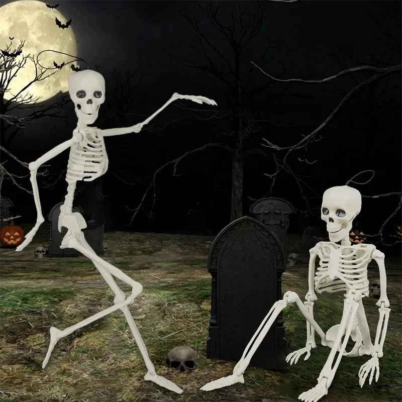 Oversized Skeleton Prop – Poseable Halloween Decor For Haunted Houses ...