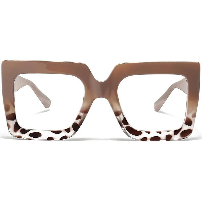 Oversized Square Blue Light Glasses for Women Cute Big Frame Glasses ...
