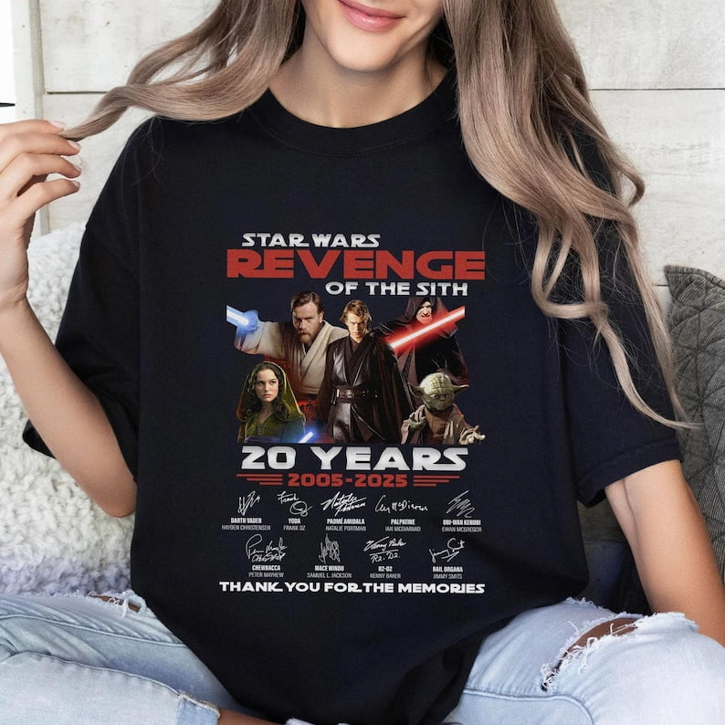 Oversized Starwars Revenge of The Sith 20th Anniversary Shirt, Vintage Anakin Skywalker Shirt ...