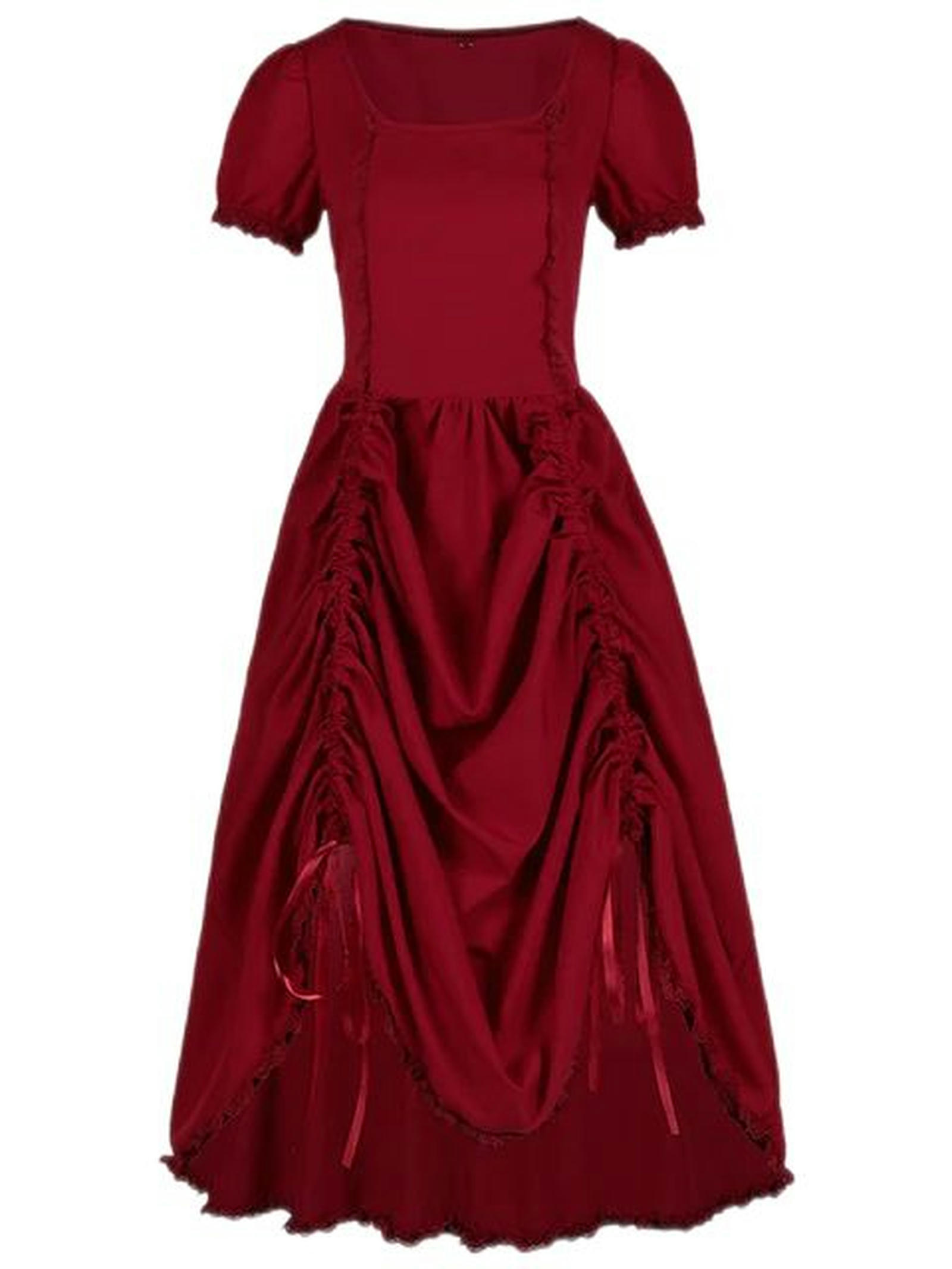 Oversized Steampunk Gothic Vintage Party Dress For Women High Low ...