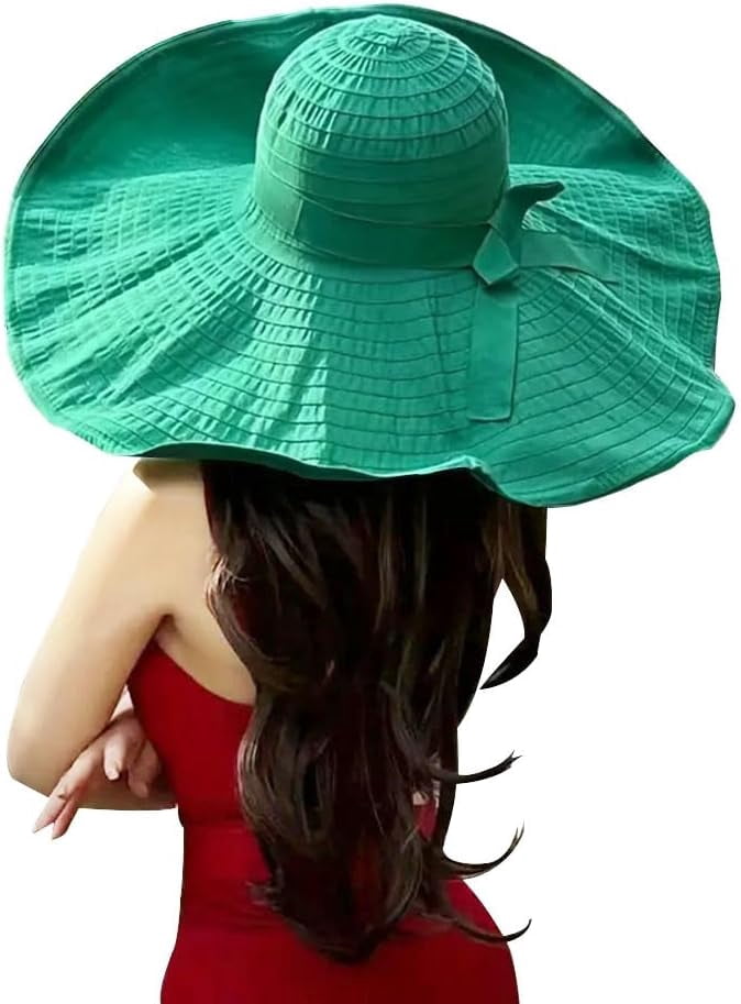 Oversized Sun Hats for Women Extra Large Wide Brim Beach Hat Foldable ...