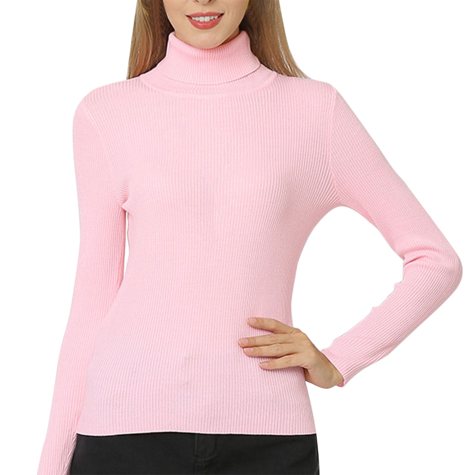Oversized Sweaters for Women Ribbed Slim Fit Lightweight Long Sleeve ...
