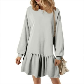 JMS Just My Size by Hanes Women's Plus 3/4 Sleeve Tiered Dress ...