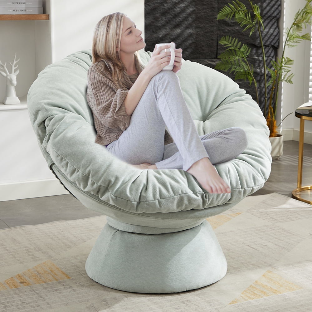 Oversized Swivel Accent Chair, 360 Swivel Barrel Chair, Papasan Chair for Living Room Bedroom ...