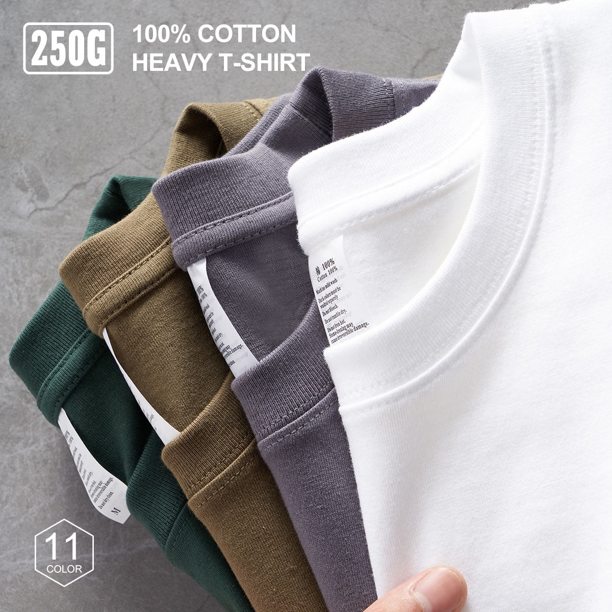 Oversized T-shirt For Men Plain 100% Cotton 250g Thick High Quality ...