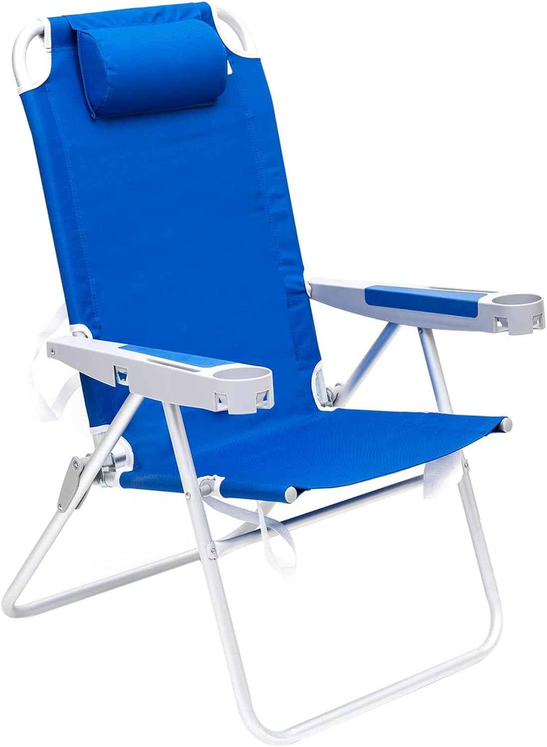 Oversized Tall Folding Beach Chair Lightweight, 17" Portable Sand Chair ...