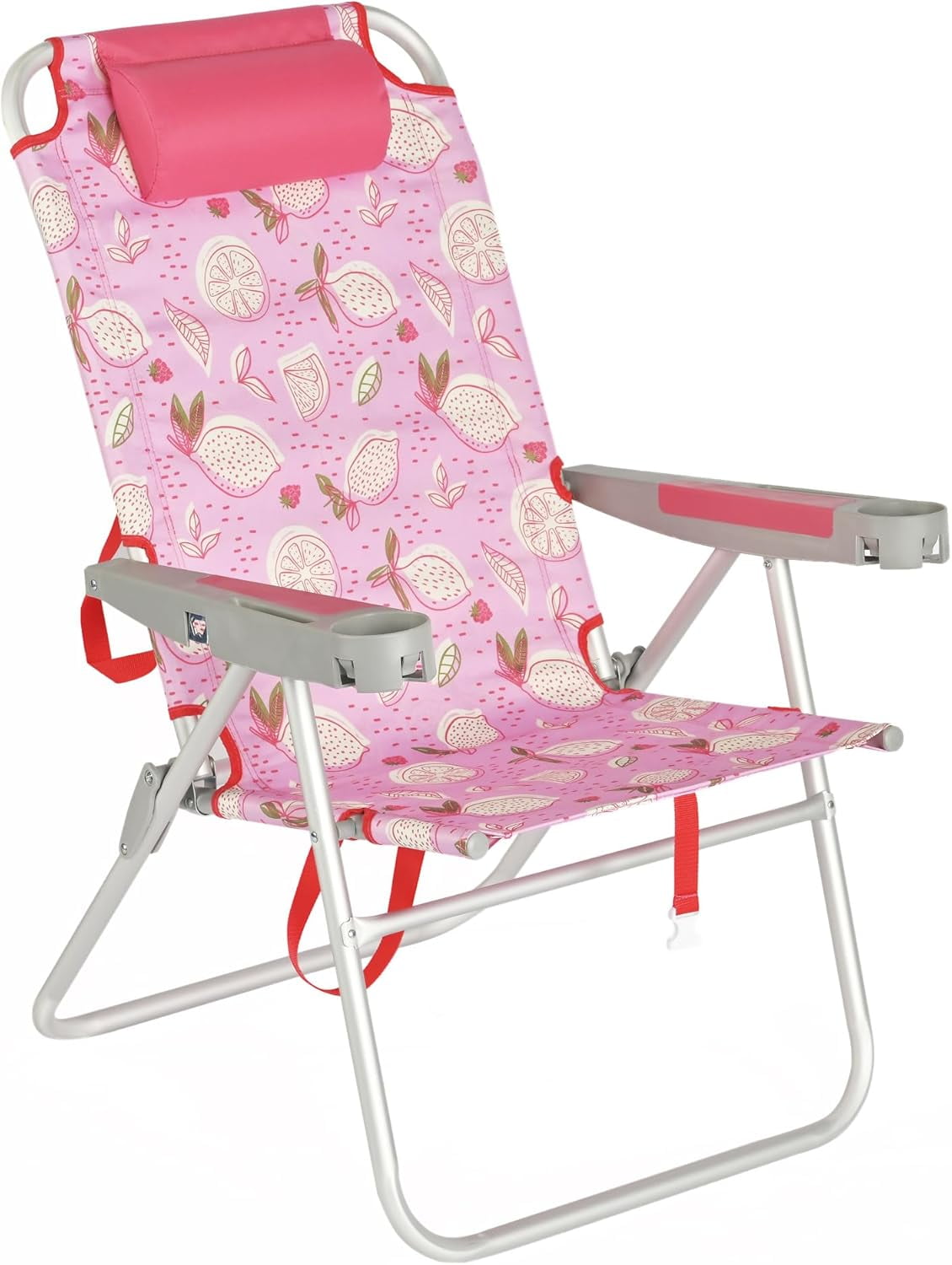 Oversized Tall Folding Beach Chair Lightweight, 17" Portable Sand Chair for Adults Heavy Duty ...