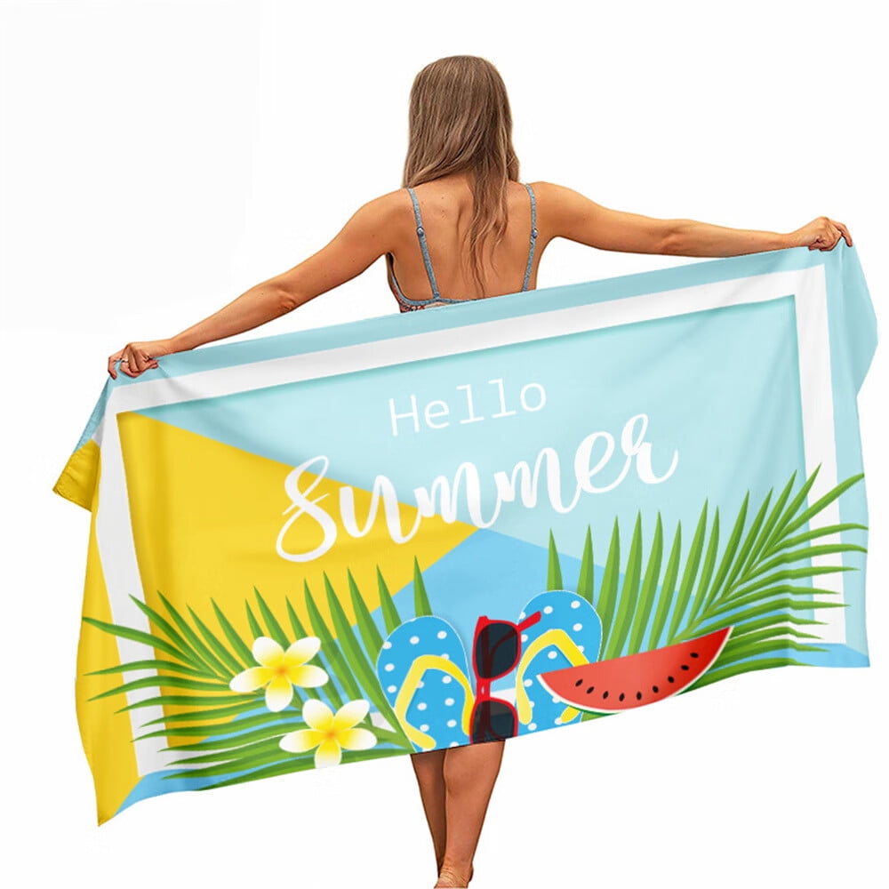 Oversized Terry Beach Towel 28x 59in Soft Extra Large Pool Swimming ...