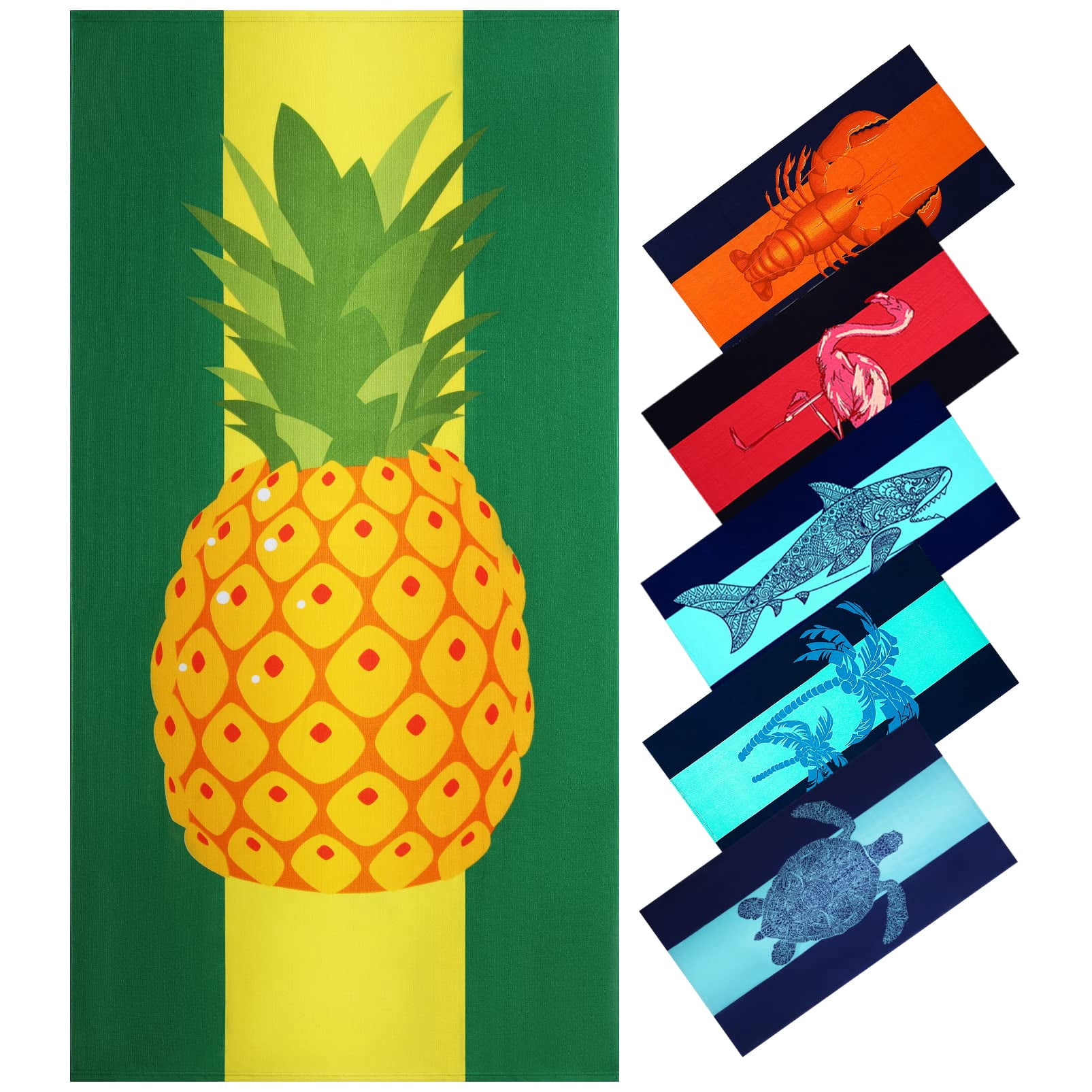 Oversized Terry Beach Towel 36 x 72 in Soft Giant Huge Pool Swim Towels ...
