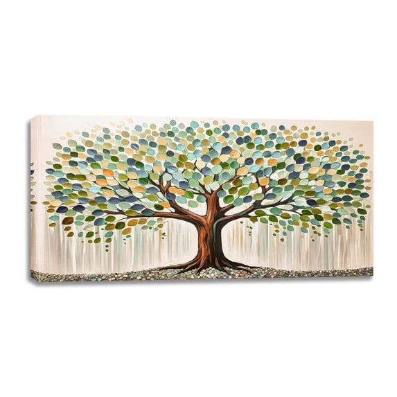 Oversized Tree and Life Paintings, Large Canvas Wall Art for Living ...