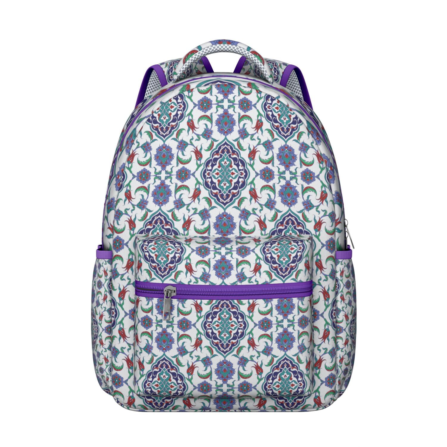 Oversized Tribal Print Backpack - Fits 17 Inch Laptop & Campus ...