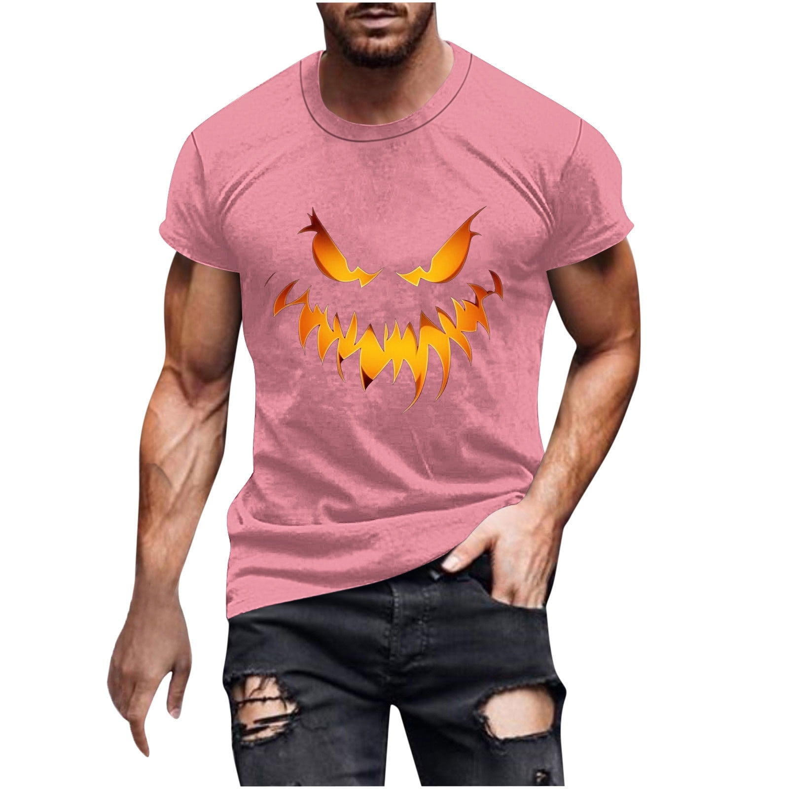 Oversized Tshirts for Men Smiling Face Dripping Paint Graffiti T-Shirt ...
