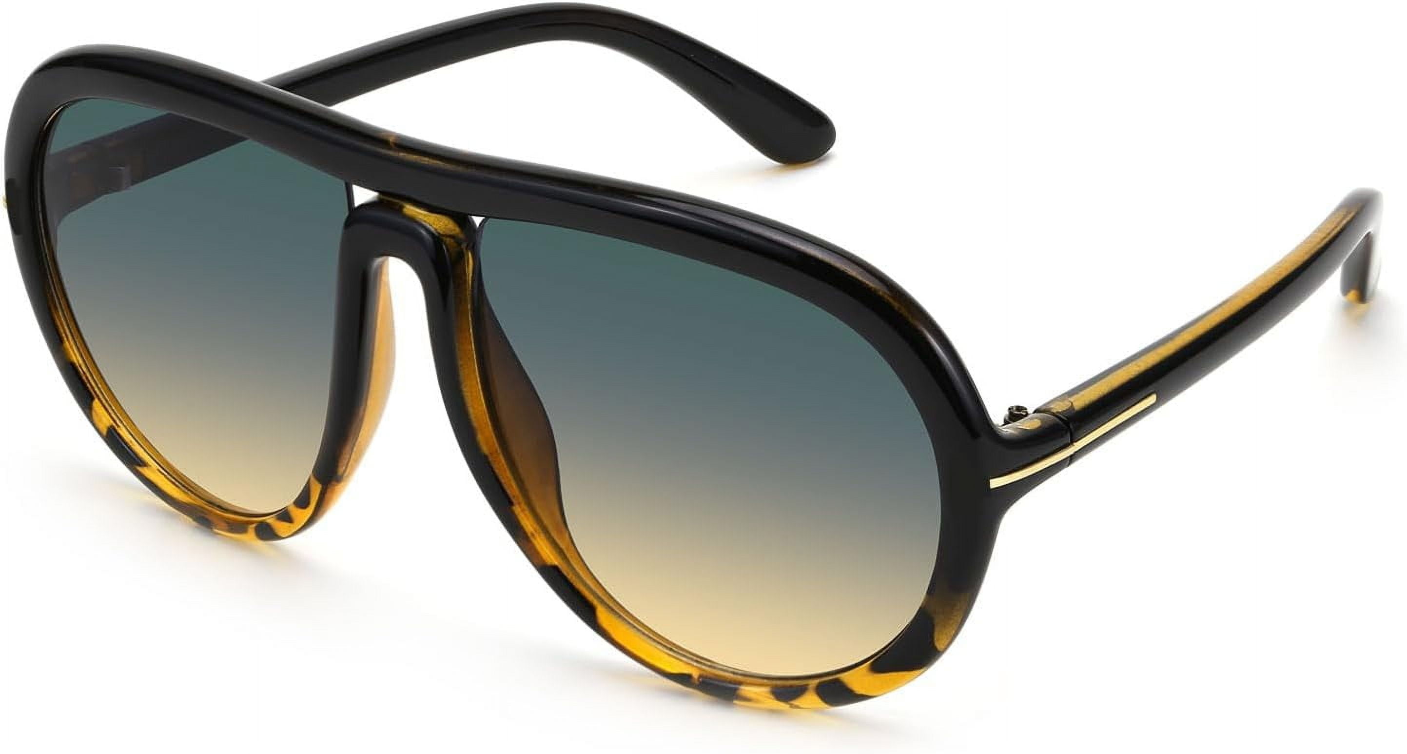 Oversized Vintage Aviator Sunglasses for Men WomenBig Retro Round ...