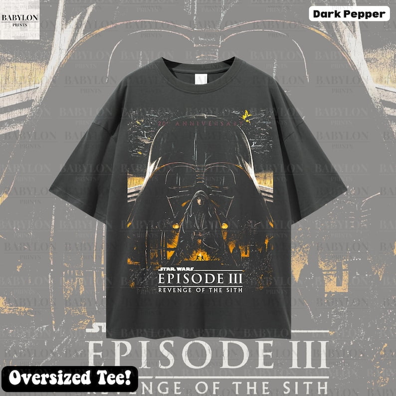 Oversized Vintage Revenge of the Sith 20th Shirt Anakin Skywalker Shirt ...