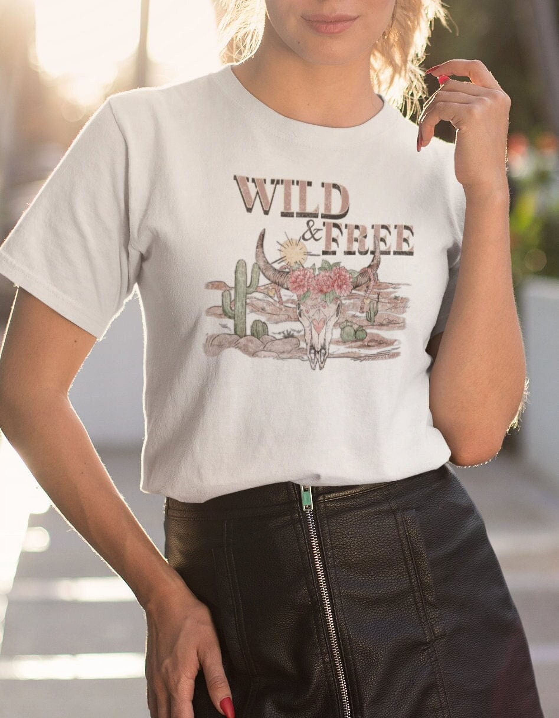Oversized Western Shirt Multi Color Graphic Tee for Women Vintage Boho ...
