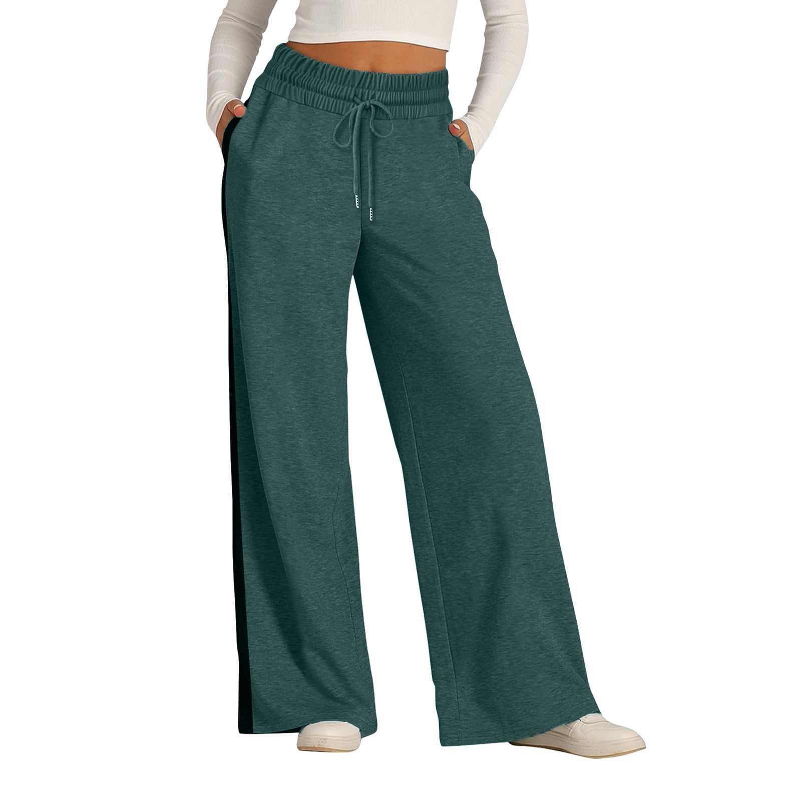 Oversized Wide Leg Sweatpants Women Baggy Casual Side Striped Track ...