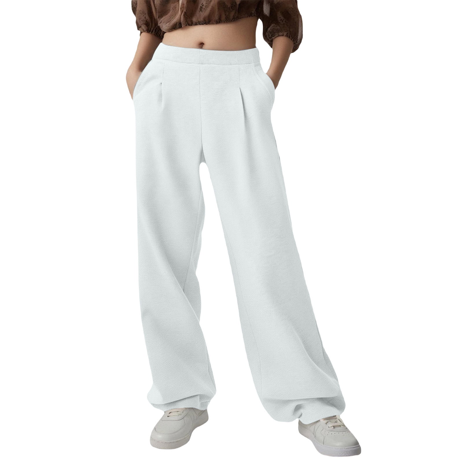 Oversized Wide Leg Sweatpants Women Baggy Lightweight High Waisted ...