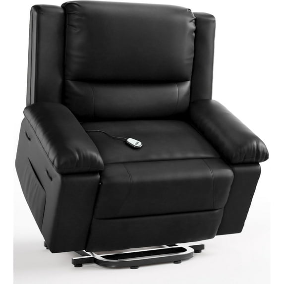 Oversized Wide Power Lift Recliner Chair - Heat and Massage, PU Leather ...