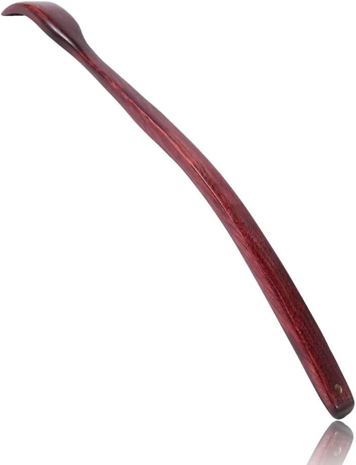 Oversized Wooden Back Scratcher: 18'' Extended Curved Handle for Better ...