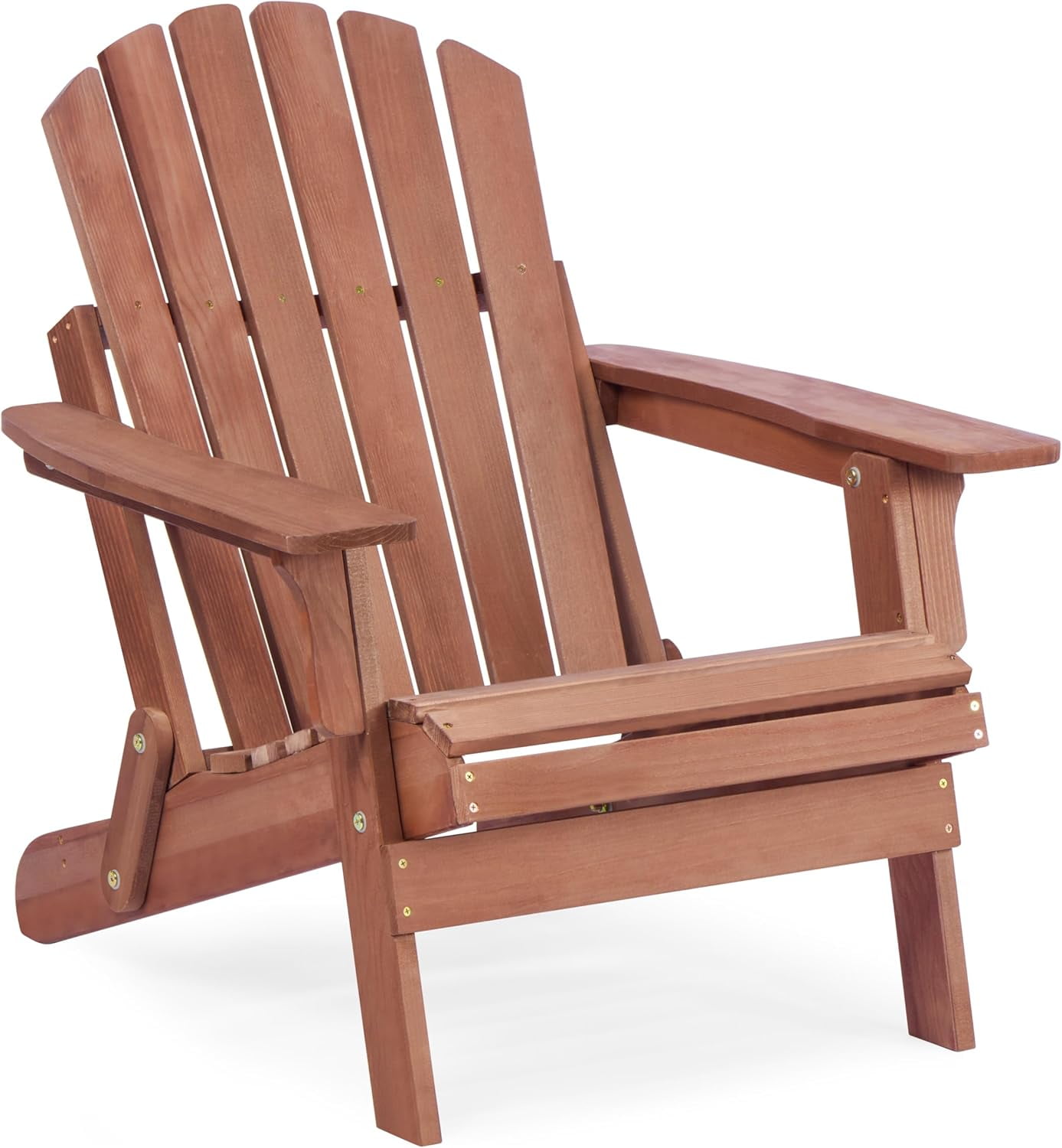 Oversized Wooden Folding Adirondack Chair with Pre-Assembled Backrest ...