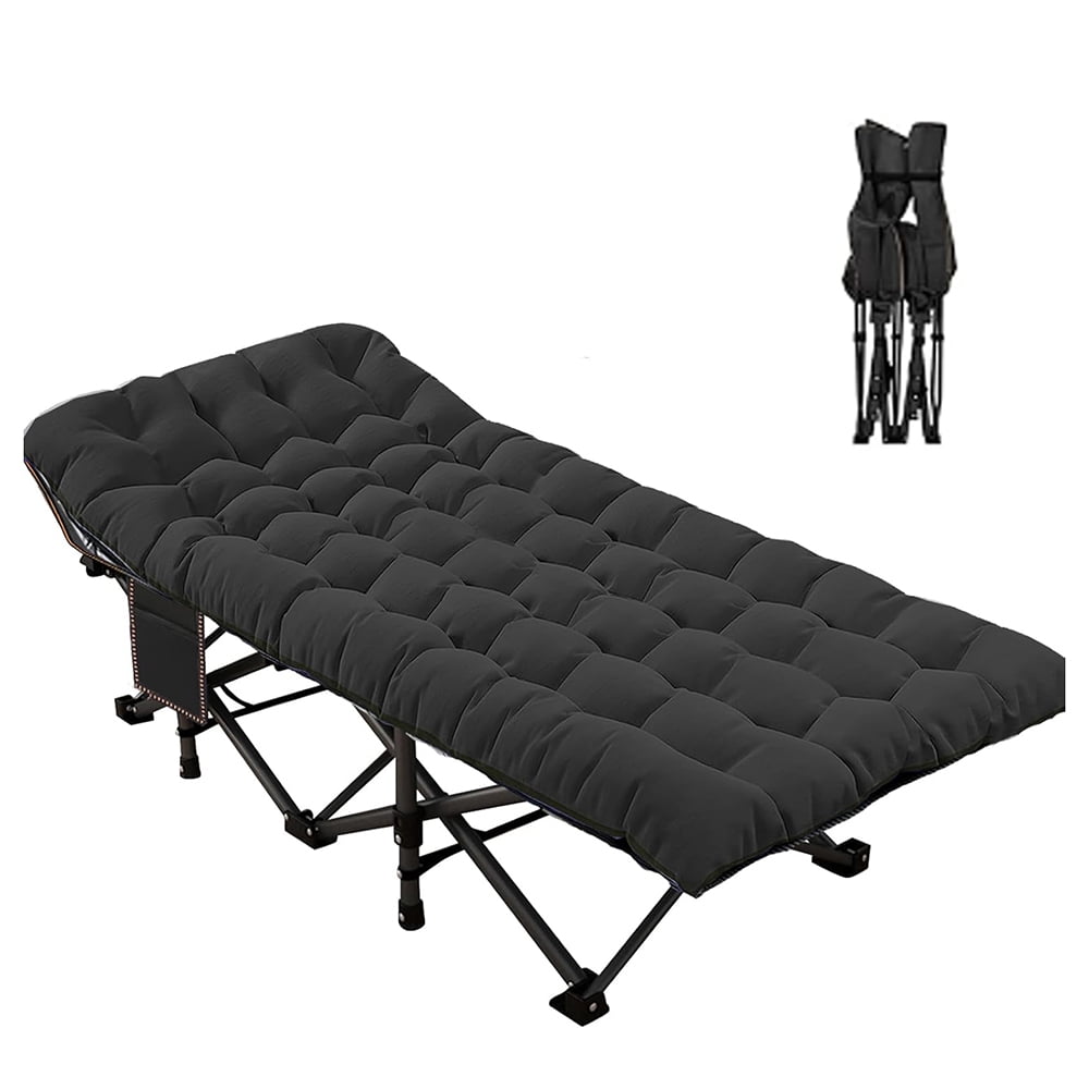 Oversized XXL Folding Camping Cot, 78" L x 32" W x 18" H Comfortable ...
