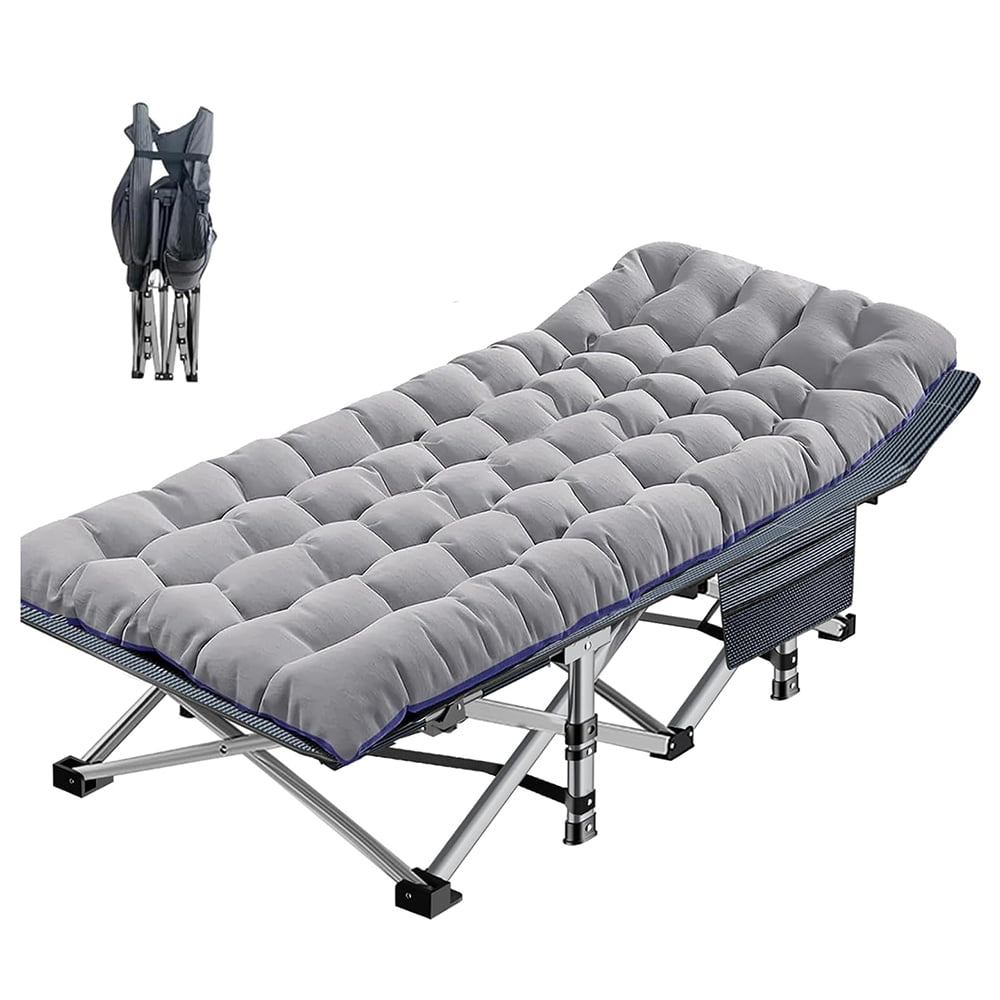 Oversized XXL Folding Camping Cot, 78" L x 32" W x 18" H Comfortable ...